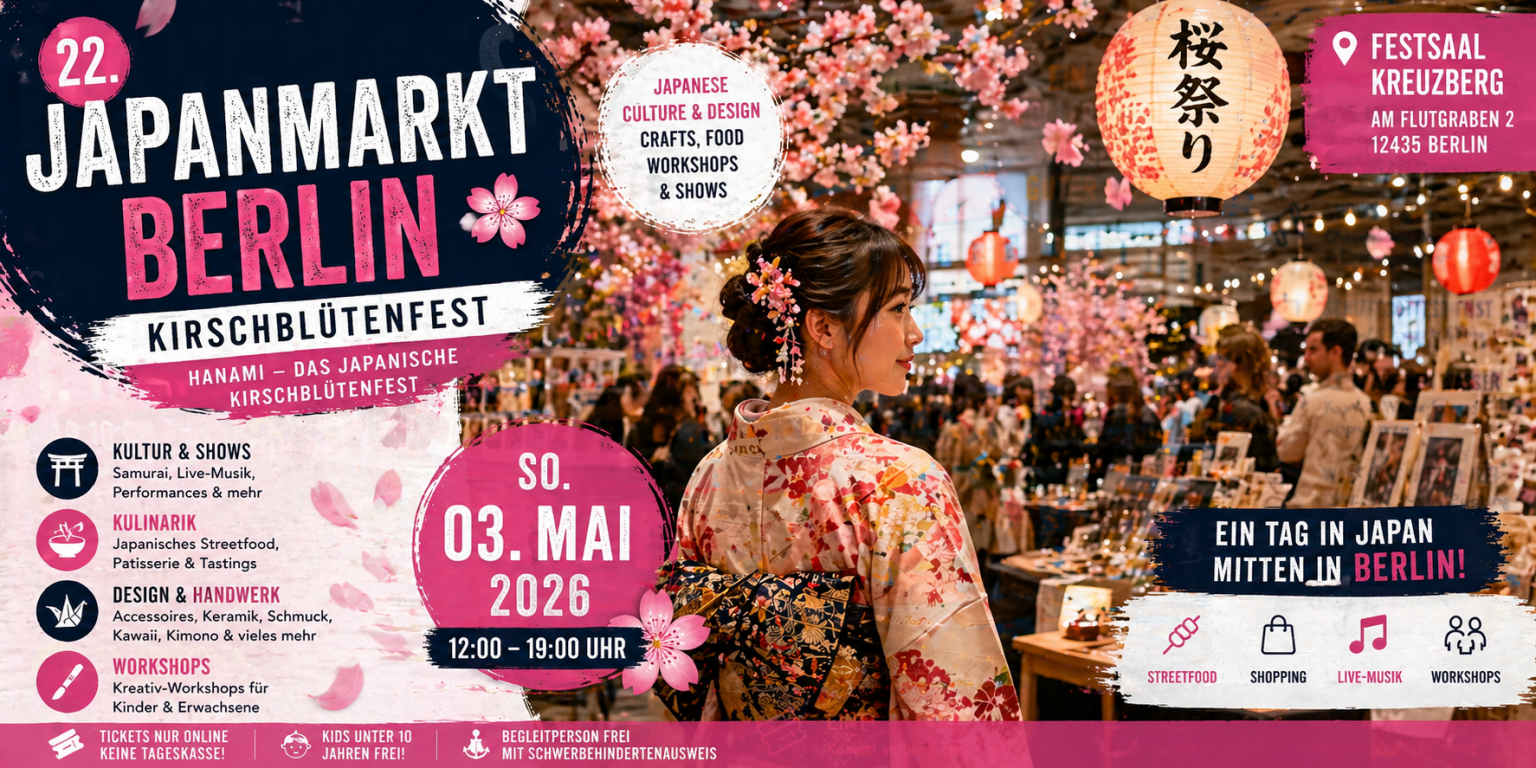 Japanmarkt Berlin 2026: Kirschblütenzauber & Hanami im Festsaal ...